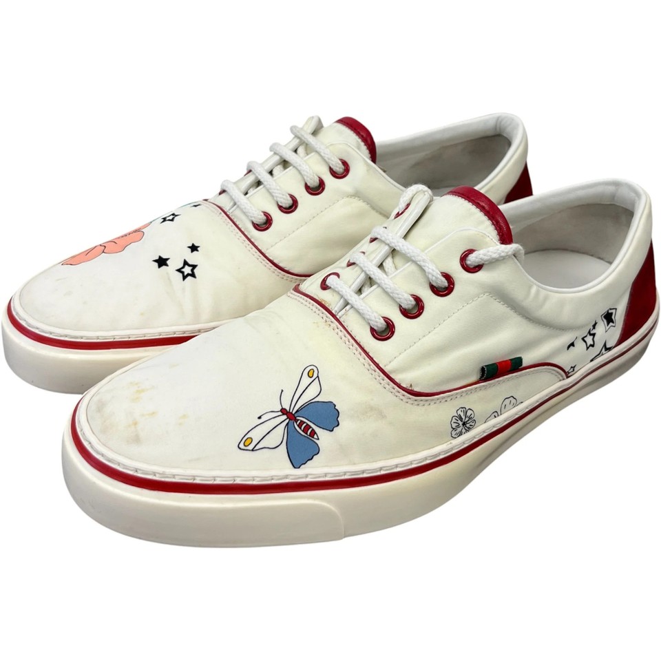 Gucci Men's Flower Print Low Trainers White EU 43 / UK 9 | eBay UK