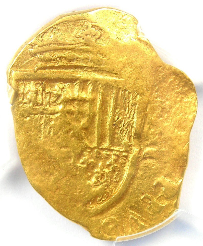 1598-1665 Spain Cob 2 Escudos Gold Cross Coin 2E - Certified PCGS AU50 ...