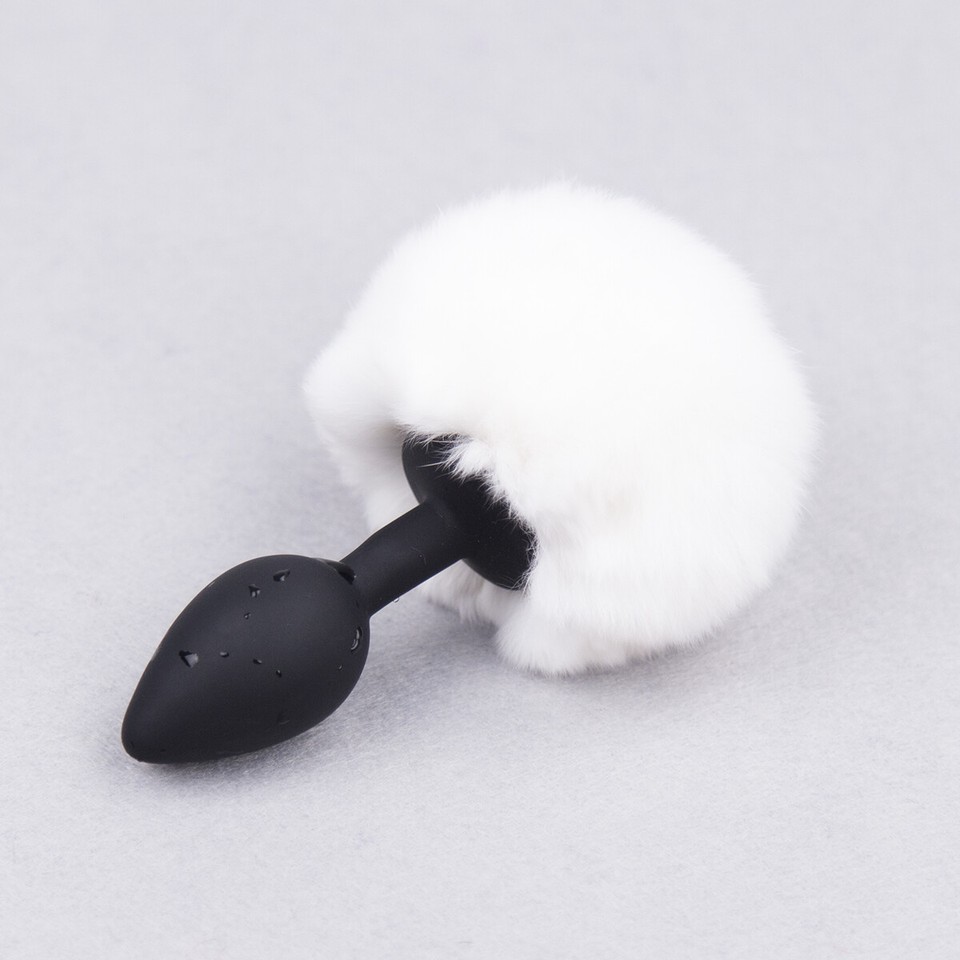 Silicone/Stainless Steel Plug Faux Furry Tail Insert Smooth Stopper ...