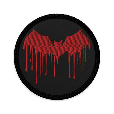 Vampire Bat Blood Drip Embroidered Patch Red Thread Iron On Applique | eBay