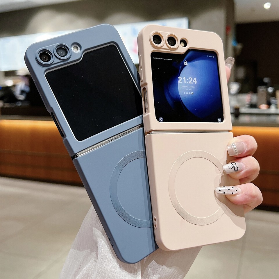 For Samsung Galaxy Z Flip 6/5/4/3 Mag Safe Case Liquid Silicone ...