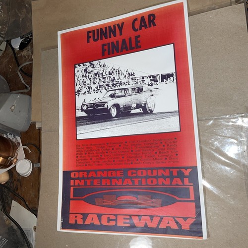 Orange County International Raceway Drag 1970’s Poster 12x18” Reprint ...