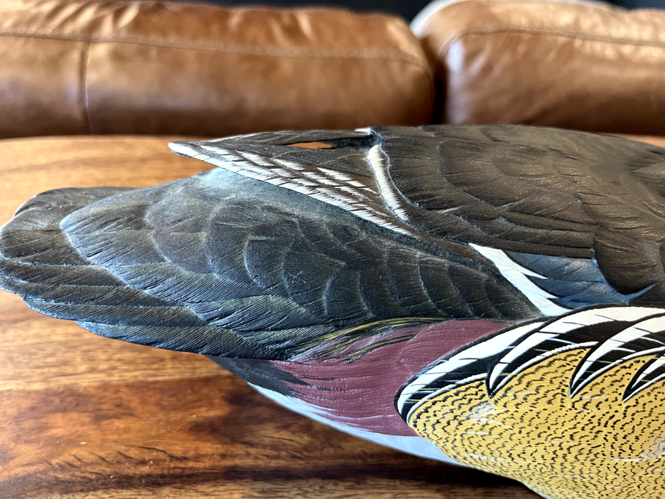 DRAKE WOOD DUCK DECOY HAND CARVED BOB GOFF - BEAUTIFUL!! | eBay