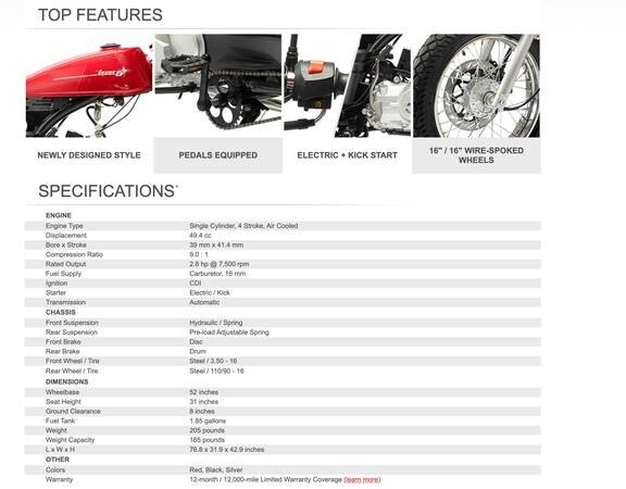 New 2022 SSR Moped Lazer 6 49cc Motorcycle Unassembled Free Shipping | eBay