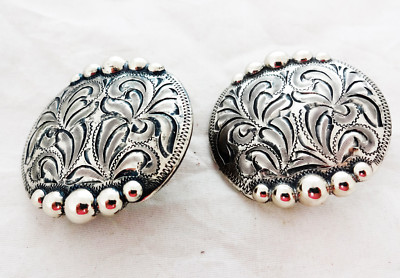 Antiqued Manzanillo Bridle Loop Back Conchos Pair Hansen Western Gear ...