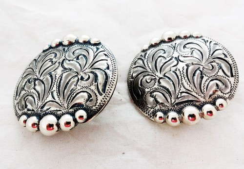 Antiqued Manzanillo Bridle Loop Back Conchos Pair Hansen Western Gear ...