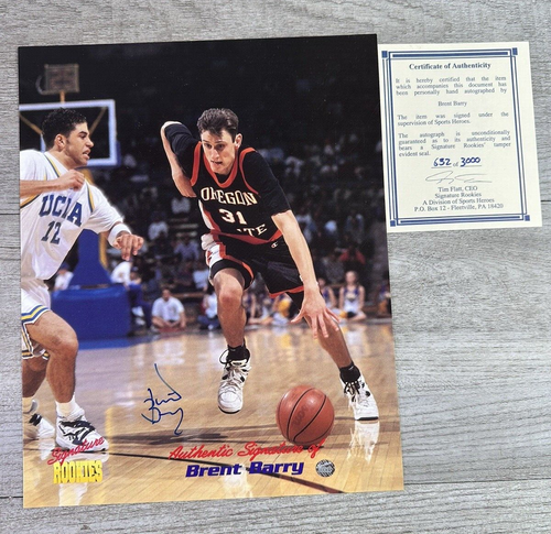 Brent Barry Signature Rookies Limited Edition Signed Basketball Photo ...