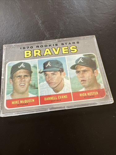 1970 Topps Baseball 621 Mike McQueen, Darrell Evans, Rick Kester Rookie ...