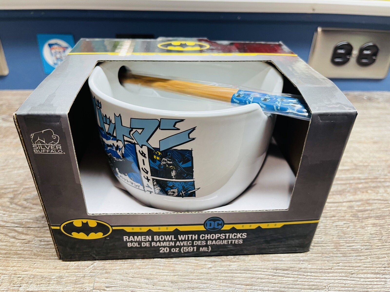 Batman Ceramic Ramen Bowl with Chopsticks 20oz DC Comics by Silver ...
