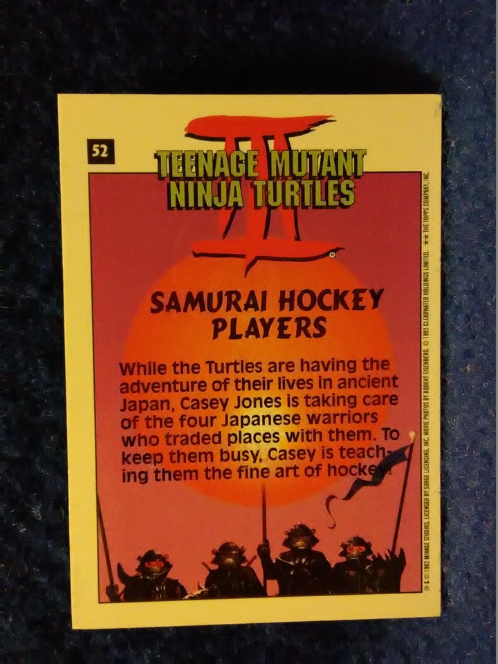 1992 Topps Teenage Mutant Ninja Turtles 3 Movie III Base Trading Cards ...