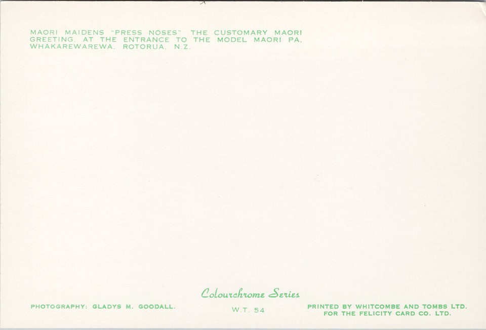 Model Maori Pa Whakarewarewa Rotorua NZ Maori Maidens Press Noses ...