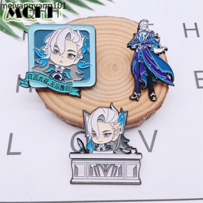 Genshin Impact Neuvillette Alloy Pin Badges Backpack Lapel Pins ...