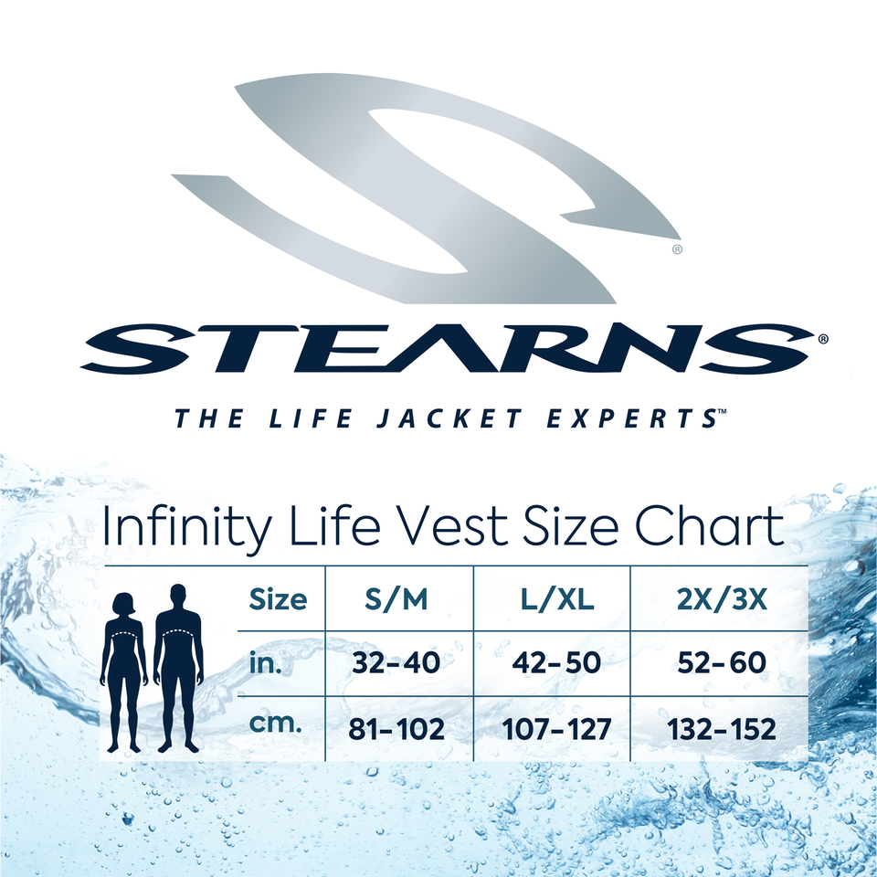 Stearns Infinity Series Life Jacket, Adult, Unisex, 2XL/3XL | eBay