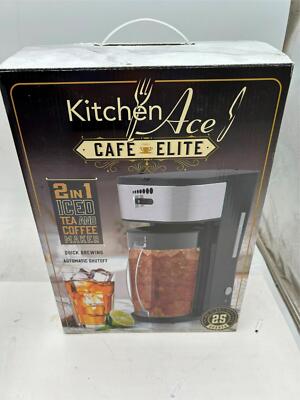 KITCHEN ACE CAFE ELITE 2 in 1 ICED TEA & COFFEE MAKER NEW | eBay