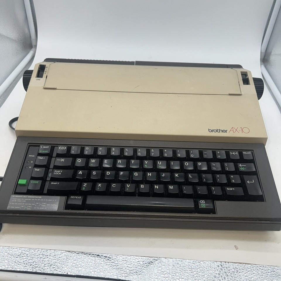 Brother Electronic Typewriter AX-10 With Key Cover Tested | eBay