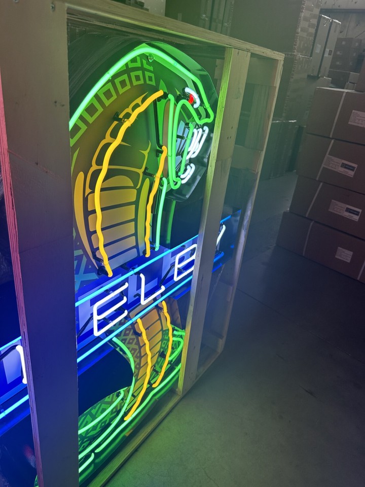 Shelby Neon sign Mustang Snake Cobra Jet 427 Ac Garage wall light steel ...