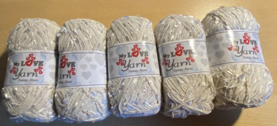 500g Love my Yarn Cream Chenille Mixed yarn | eBay UK