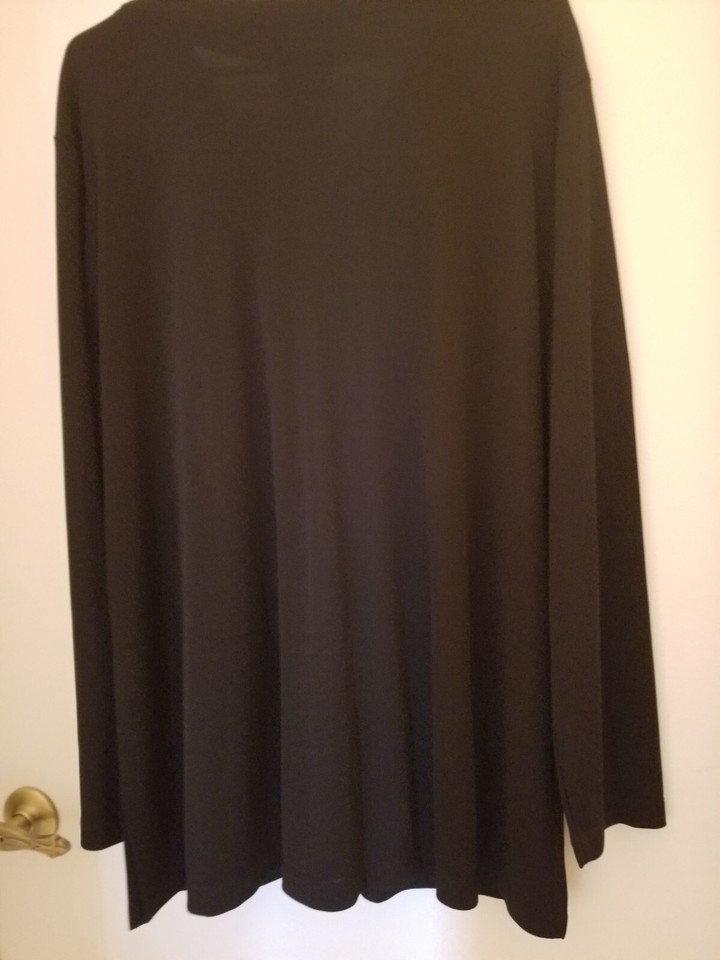 Venezia Black Polyester Rayon Jacket Size 18/20 Lane Bryant Button ...