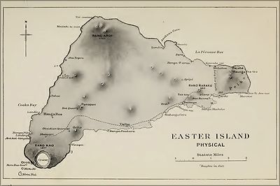 Poster, Many Sizes; Easter Island Physical Map 1920 | eBay