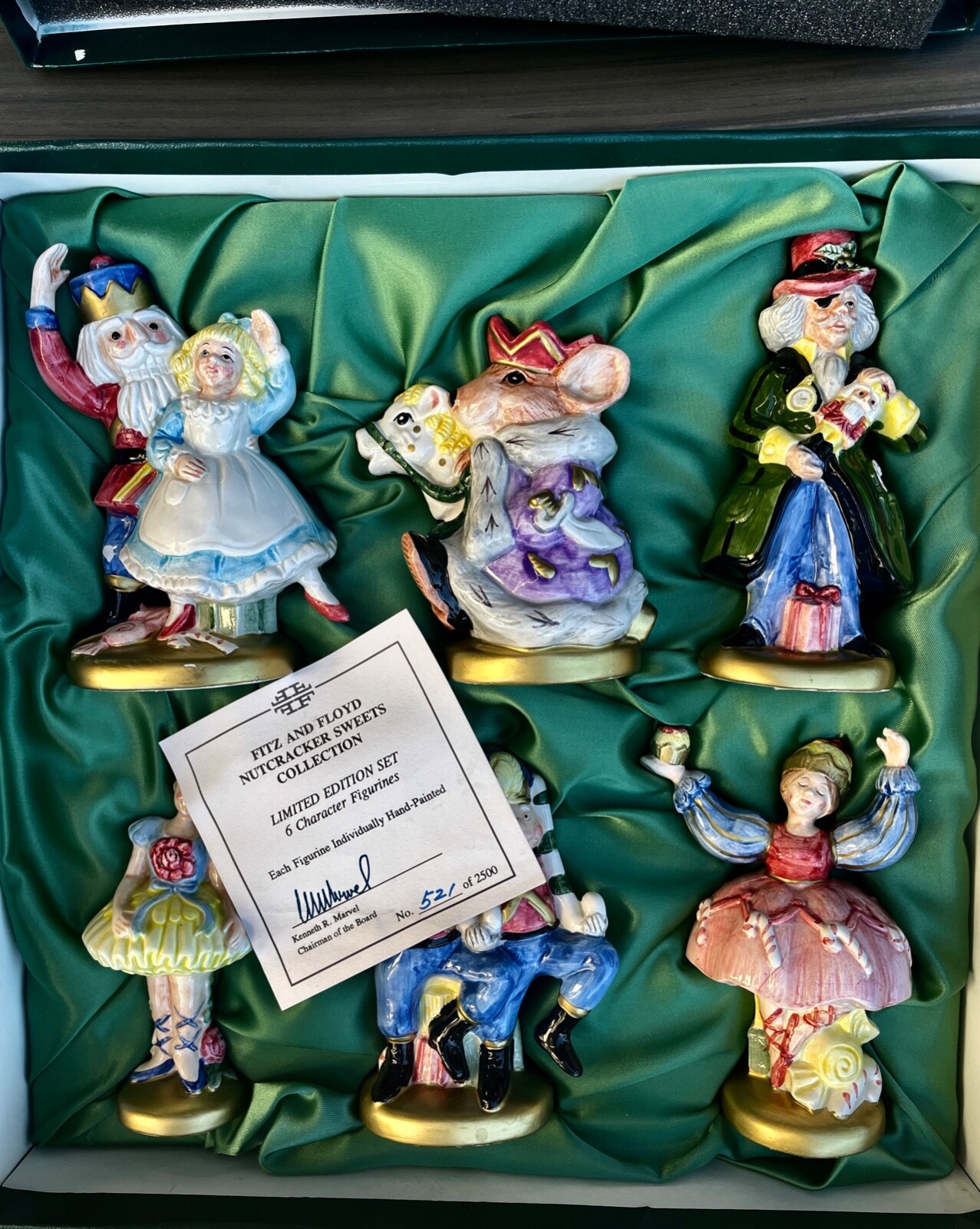 FRITZ AND FLOYD NUTCRACKER SWEETS 6 FIGURINE COLLECTOR SET HANDPAINTED ...
