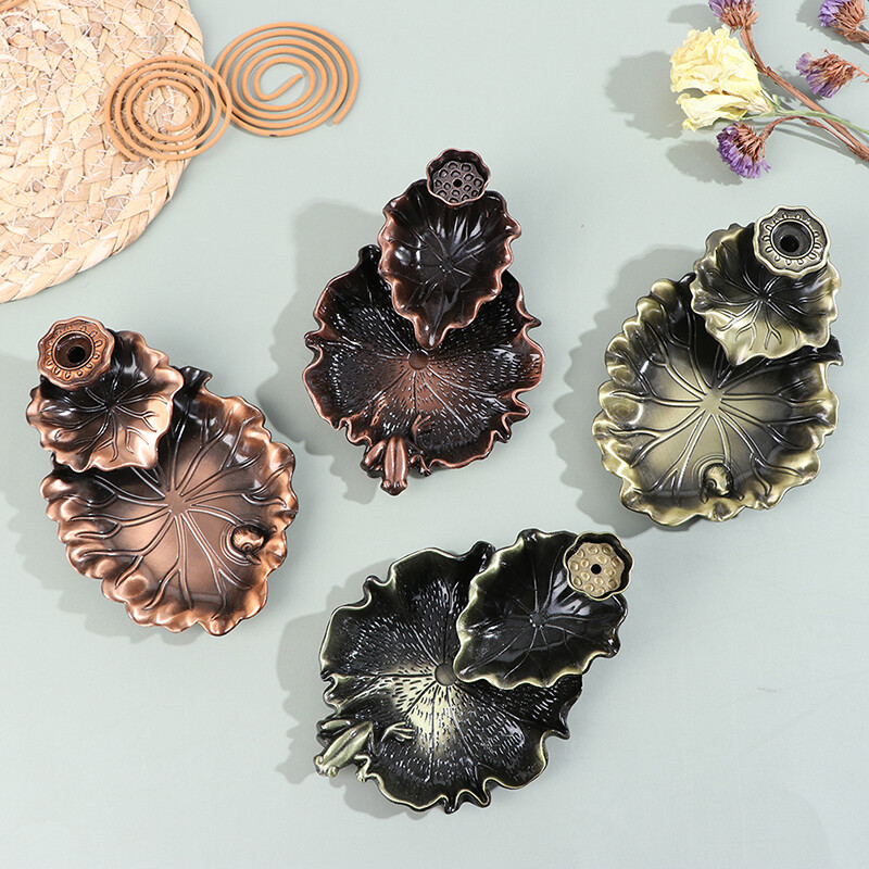 Lotus leaf Backflow incense burner Incense Base For Living Room DecorB ...