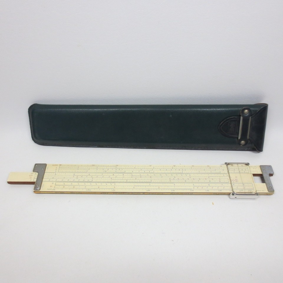 K&E Keuffel & Esser 4081-3 Duplex Slide Rule Leather Case USA ...