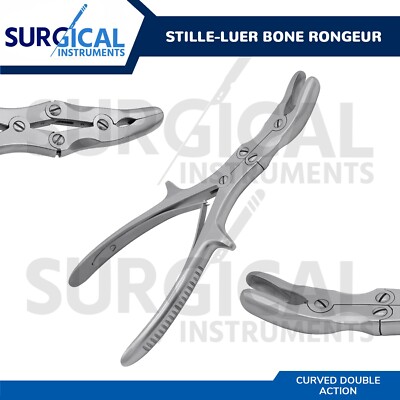 Stille-Luer Bone Rongeur Double Action 8.75" Curved Stainless Steel ...