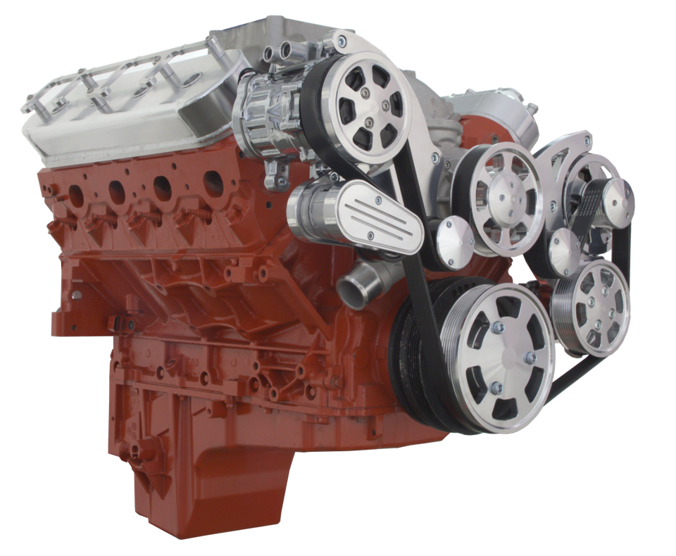 Chevy LS High Mount Serpentine System with STANDARD Rotation LS1 LS2 ...