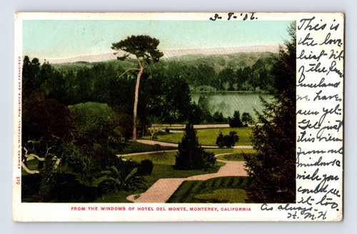 Postcard California Monterey CA Hotel Del Monte Herrmann Hall 1906 ...