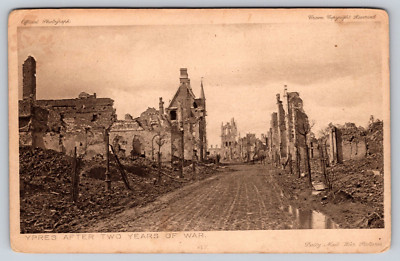 Postcard Ypres After Two Years of War Belgium Daily Mail War Pictures ...