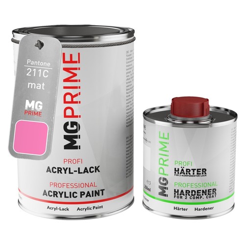 Pantone 211C Red mat peinture acrylique 1,5 Litres 1500 ml durcisseur ...