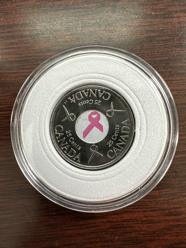 25 Cent Breast Cancer Pink Ribbon Canadian Uncirculated Ungraded | eBay