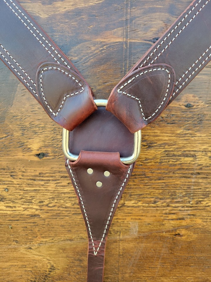 J Wayne Leather Roping Breast Collar, Made in Texas, Working Tack | eBay
