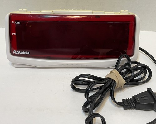 Advance Model 4077 Alarm Clock LED Display Snooze Dimmer Battery Backup ...