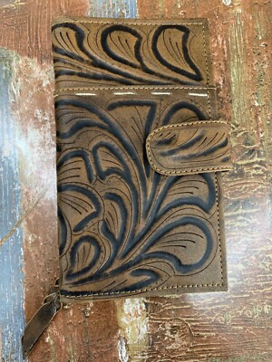 Leaders In Leather Hand Made Wallet Handtooled Leather Wildflower ...