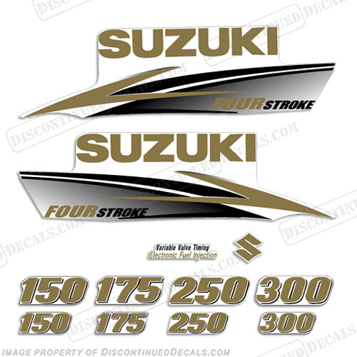 Fits Suzuki 200hp DF Fourstroke Decals (Custom Gold) 2010+ | eBay