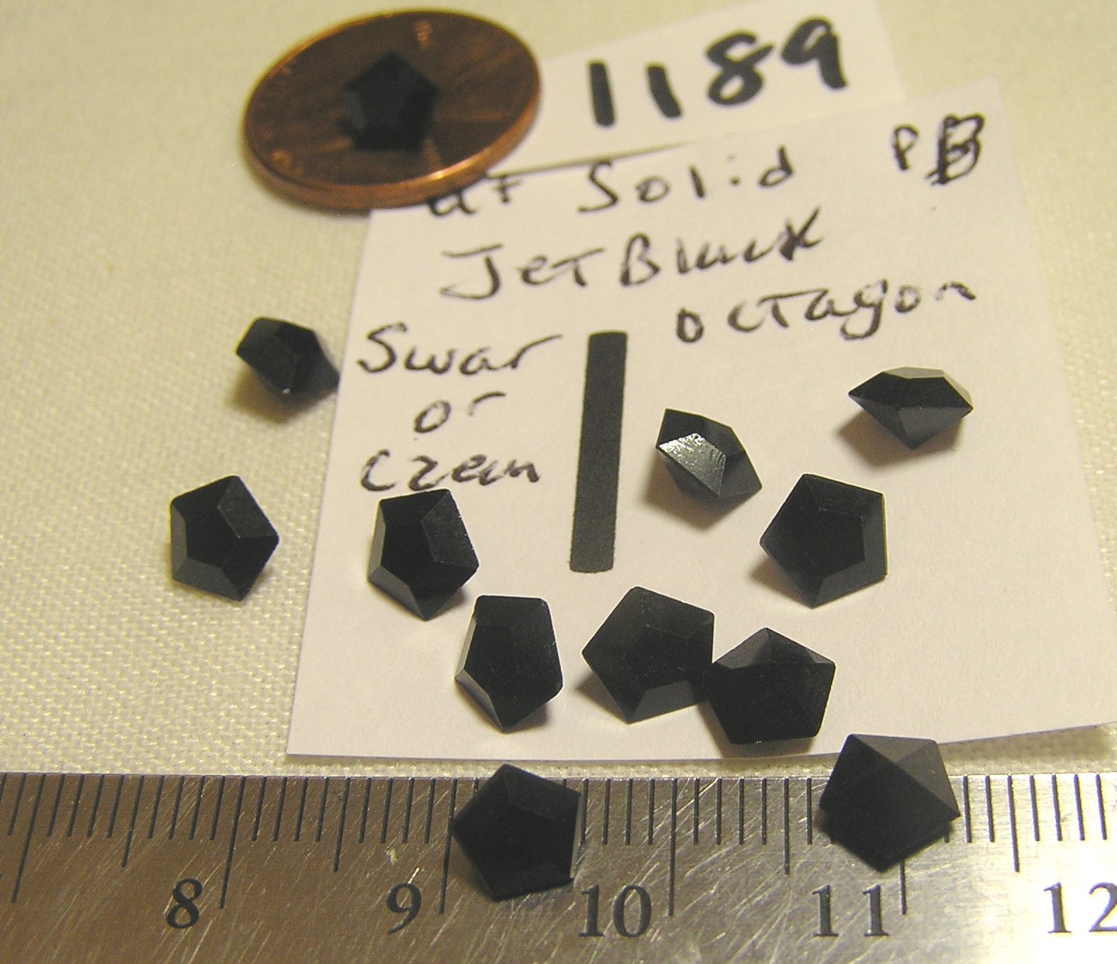 Vtg 6mm Hexagon or Star Rhinestone Foiled Unfoil Pointed Back Jewelry ...