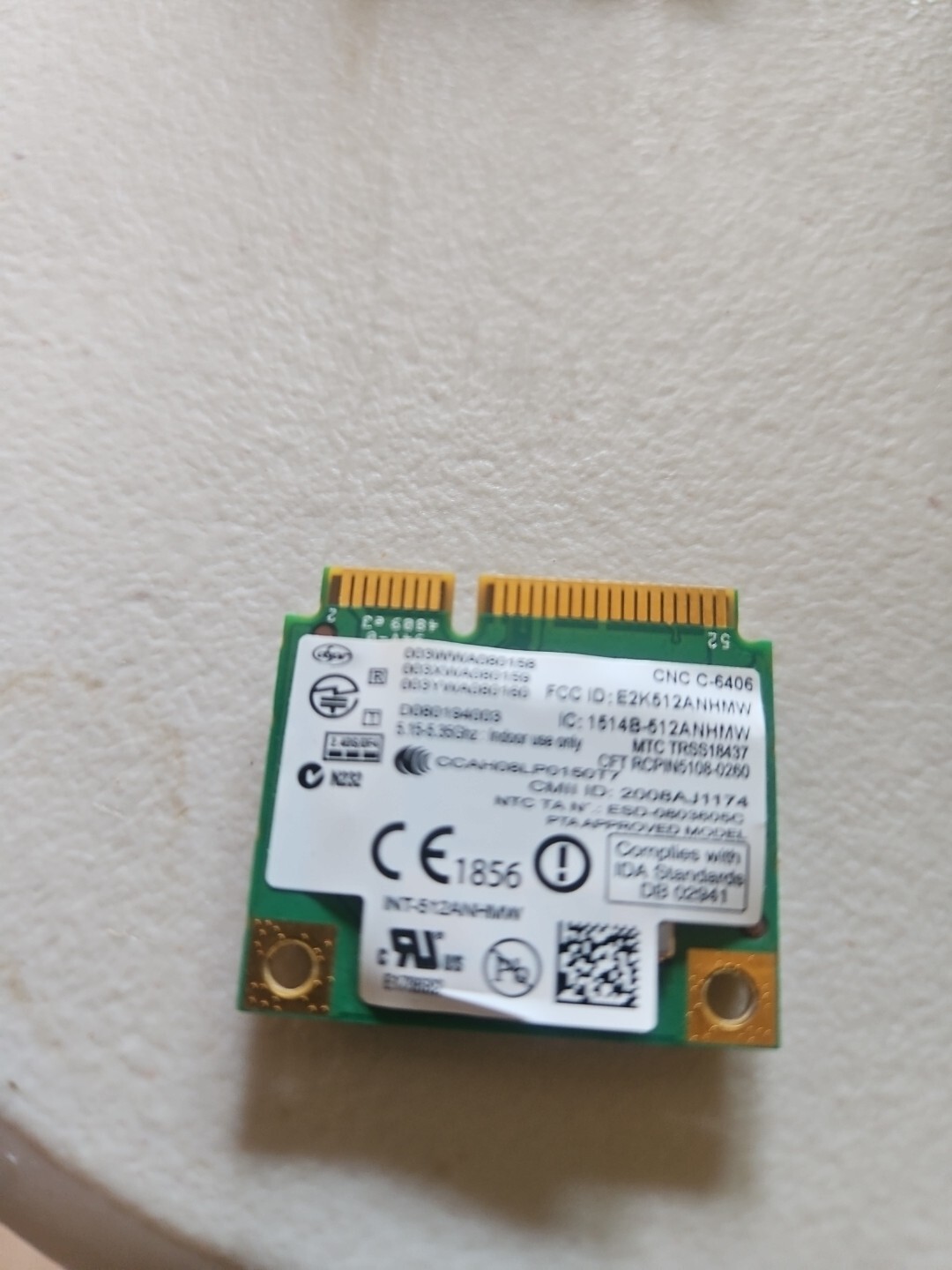 wi-Fi WLAN Wireless Card Network Dell Mini Pci-E 512an _ Hmw 0H006K ...