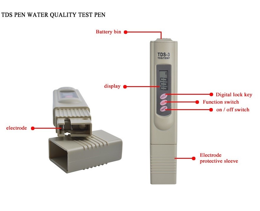 TDS Tester+Digital Ph Meter Aquarium Pool Hydroponic Water Monitor 0 ...