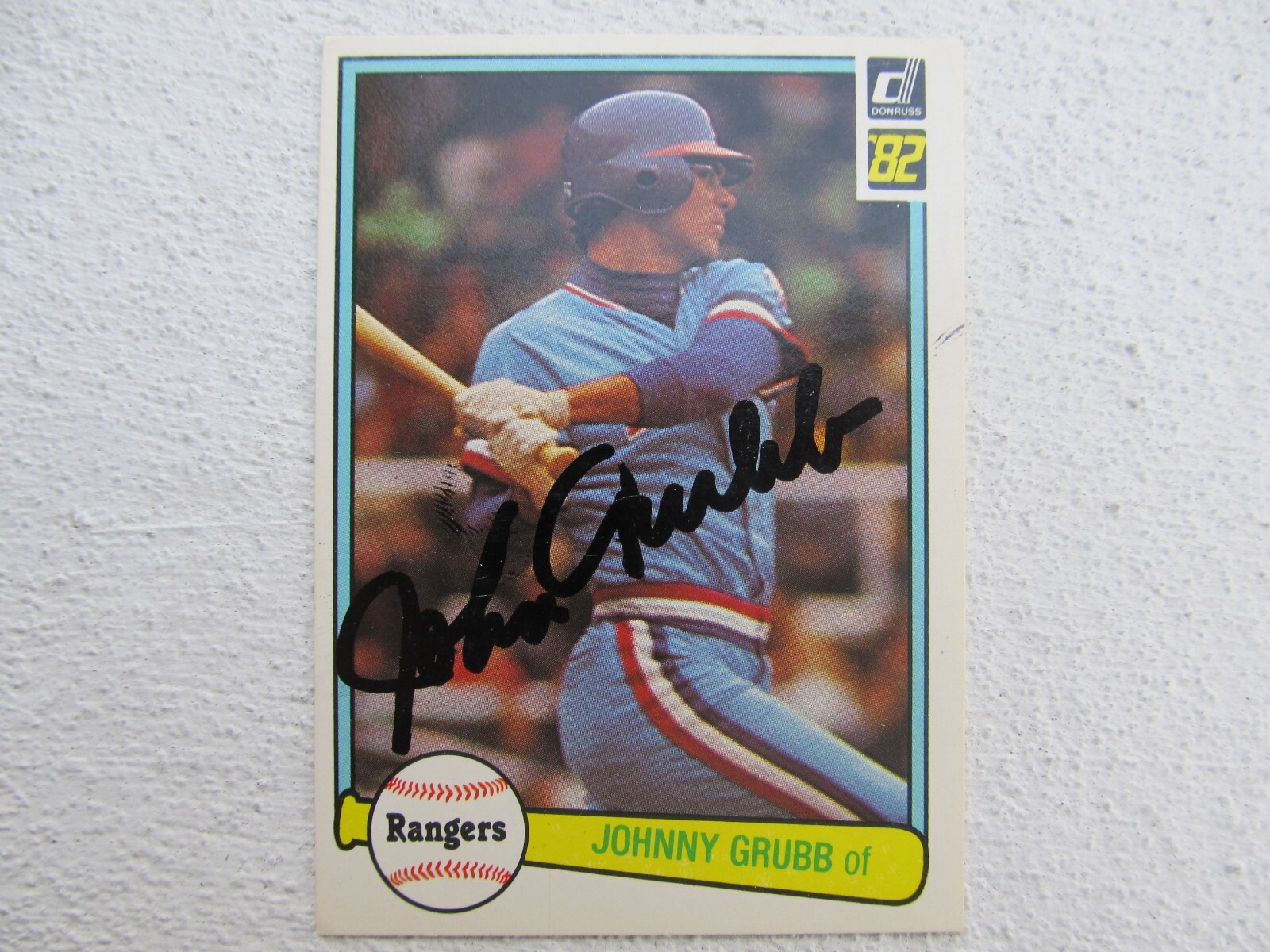 Rangers Johnny Grubb Signed Autographed 1982 Donruss Mint | eBay