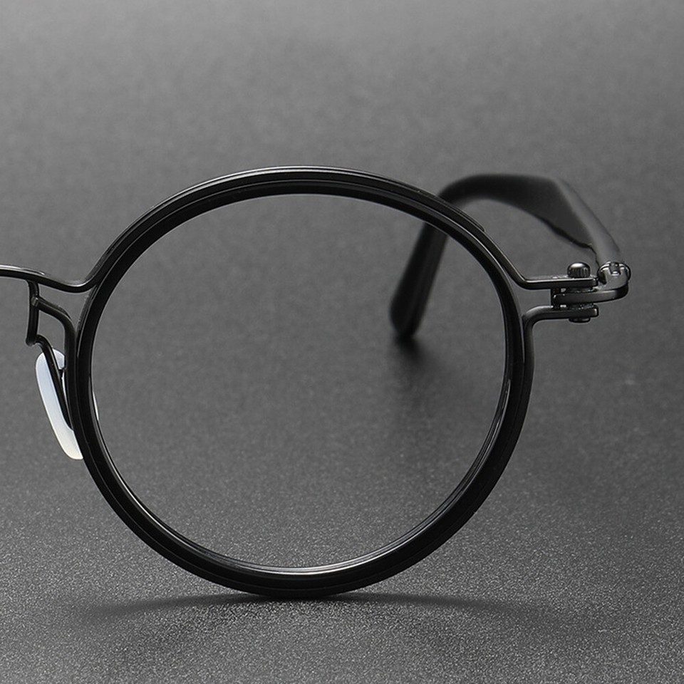 Vintage Round Eyeglasses Frame Men Women Metal Retro Light Spectacles ...