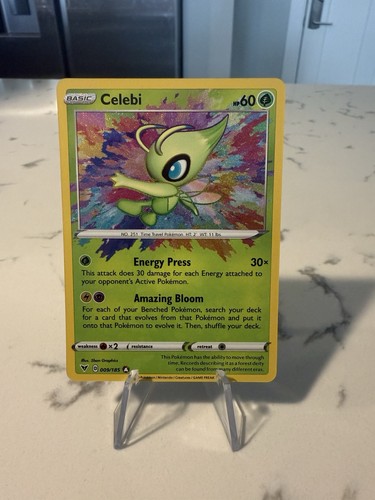 Pokémon TCG Celebi Vivid Voltage Holo Card 009/185 Amazing Rare Nm ...
