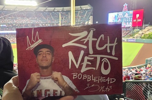 NEW in the BOX - Zach Neto LA Angels 2025 SGA Bobblehead - 7/25/2025 ...