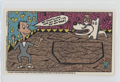 1988 Topps Pee-Wee's Playhouse Activity Cards Pee-Wee Herman Hey Floory ...