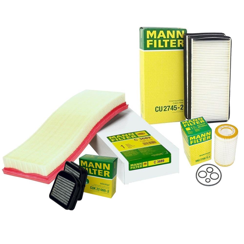 Mann Oil Air Paper Cabin Filter Service Kit For C215 W220 CL55 S55 AMG ...