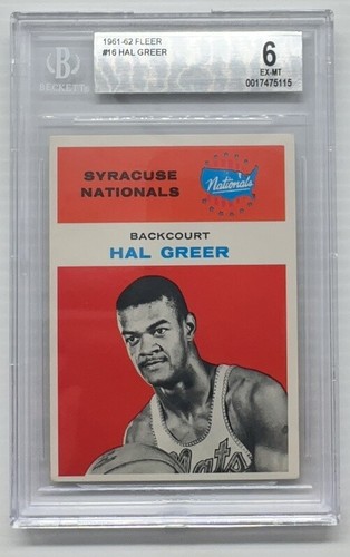 1961-62 Fleer Hal Greer #16 BGS 6 Nationals | eBay