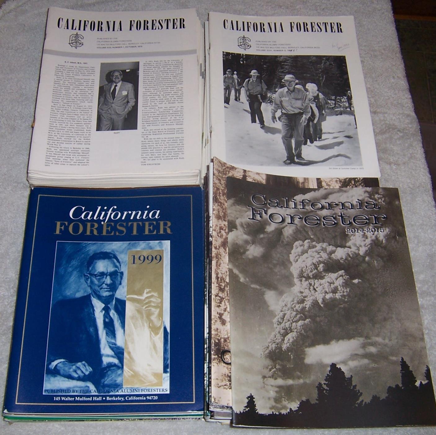 Lot of 60's, 70's, 80's, 90's California Forester Magazines University ...