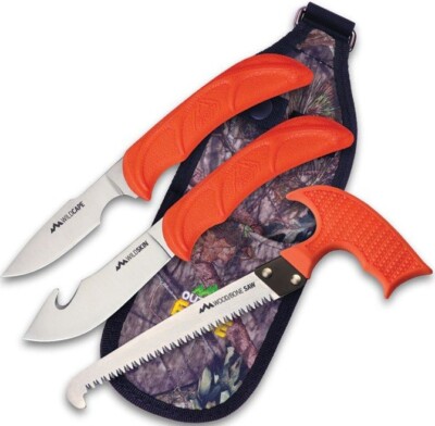 Outdoor Edge Hunting Knife Set 420J2 Steel Blades Rubber TPR Handles w ...