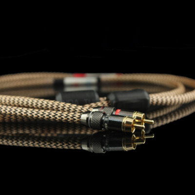 Pair OCC Pure Copper Wire with Magnet Ring HiFi Audio RCA Interconnect ...