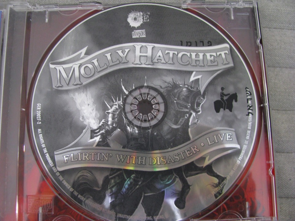 MOLLY HATCHET (FLIRTIN WITH DISASTER ) SUPER RARE ISRAEL PROMO PRESS ...
